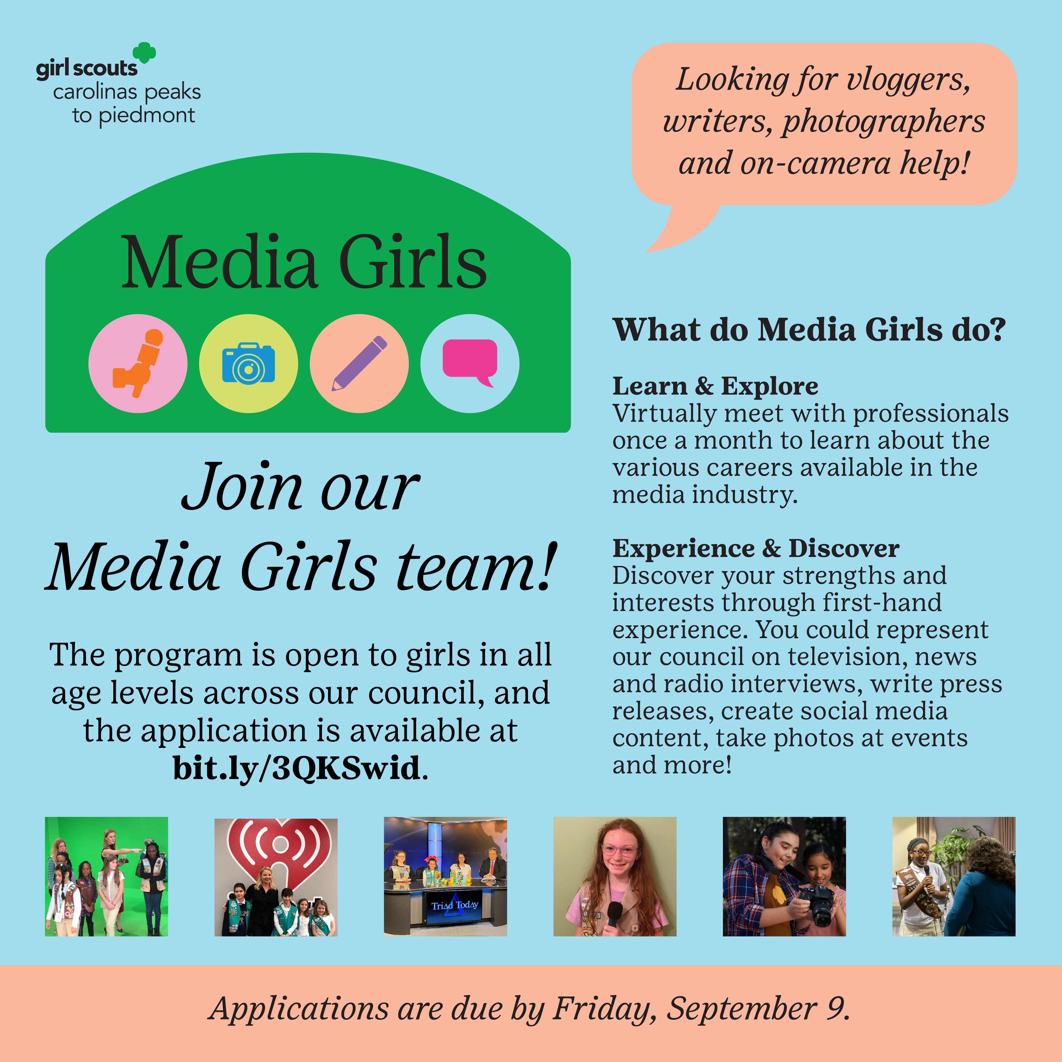 Become a Part of Our Media Girls Team! – Blog