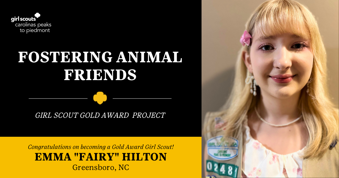 Fostering Animal Friends: Emma “Fairy” Hilton’s Girl Scout Gold Award ...